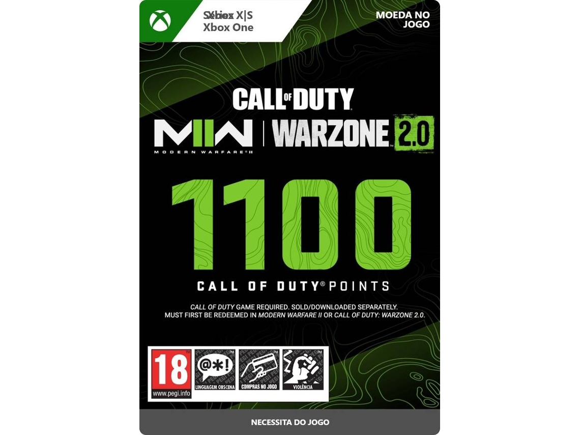 Cartão Xbox Call Of Duty Points 1100 Points (Formato Digital) | Worten.pt