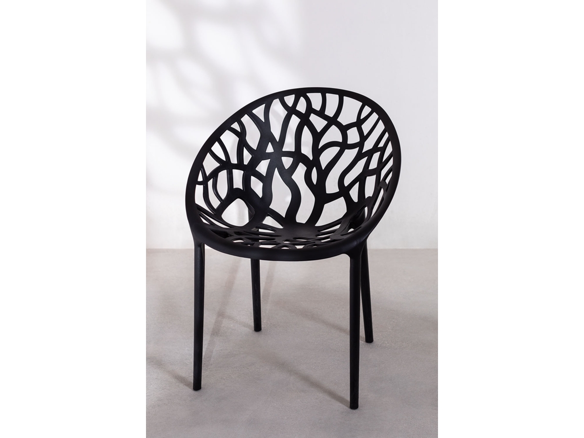 Conjunto de 2 Cadeiras de Exterior SKLUM (Polipropileno - Preto ...