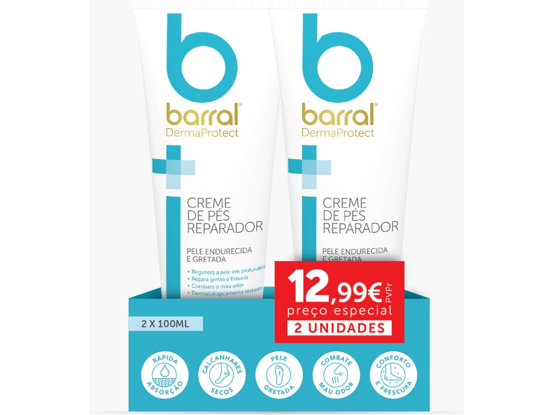 Creme De Pés BARRAL Dermaprotect Duo (2 x 100 ml) | Worten.pt