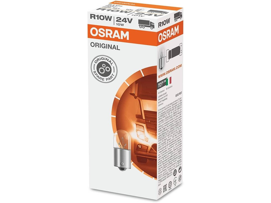 Conjunto de 10 Lâmpadas OSRAM R10W Original Line® FS (3200K - Halogéneo ...