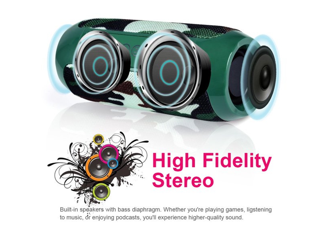 Colunas Samuriron Portátil Bluetooth Ao Ar Livre Coluna Sem Fio À Prova ...