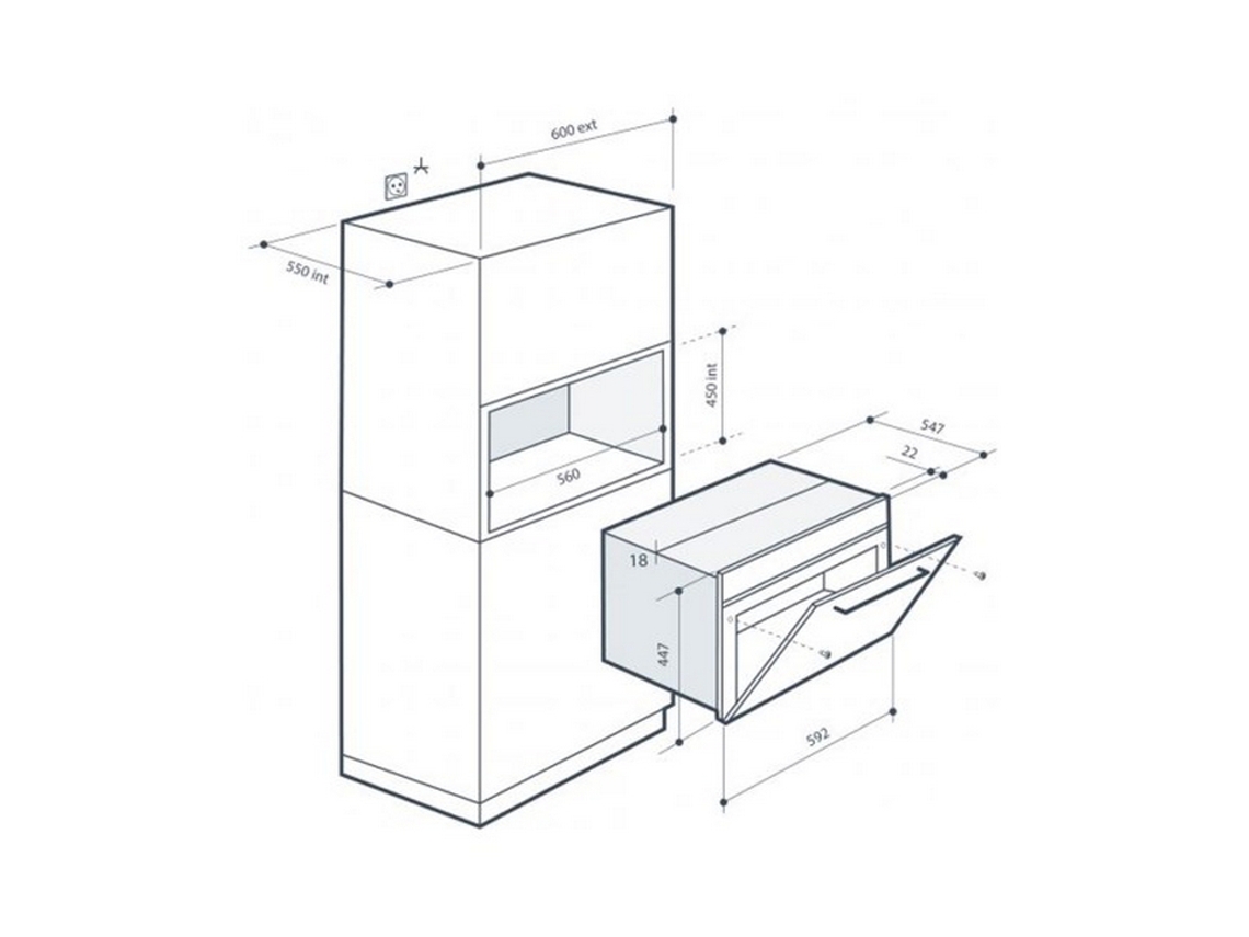 Micro-ondas Encastre DE DIETRICH dke7335a (40 L - Preto) | Worten.pt