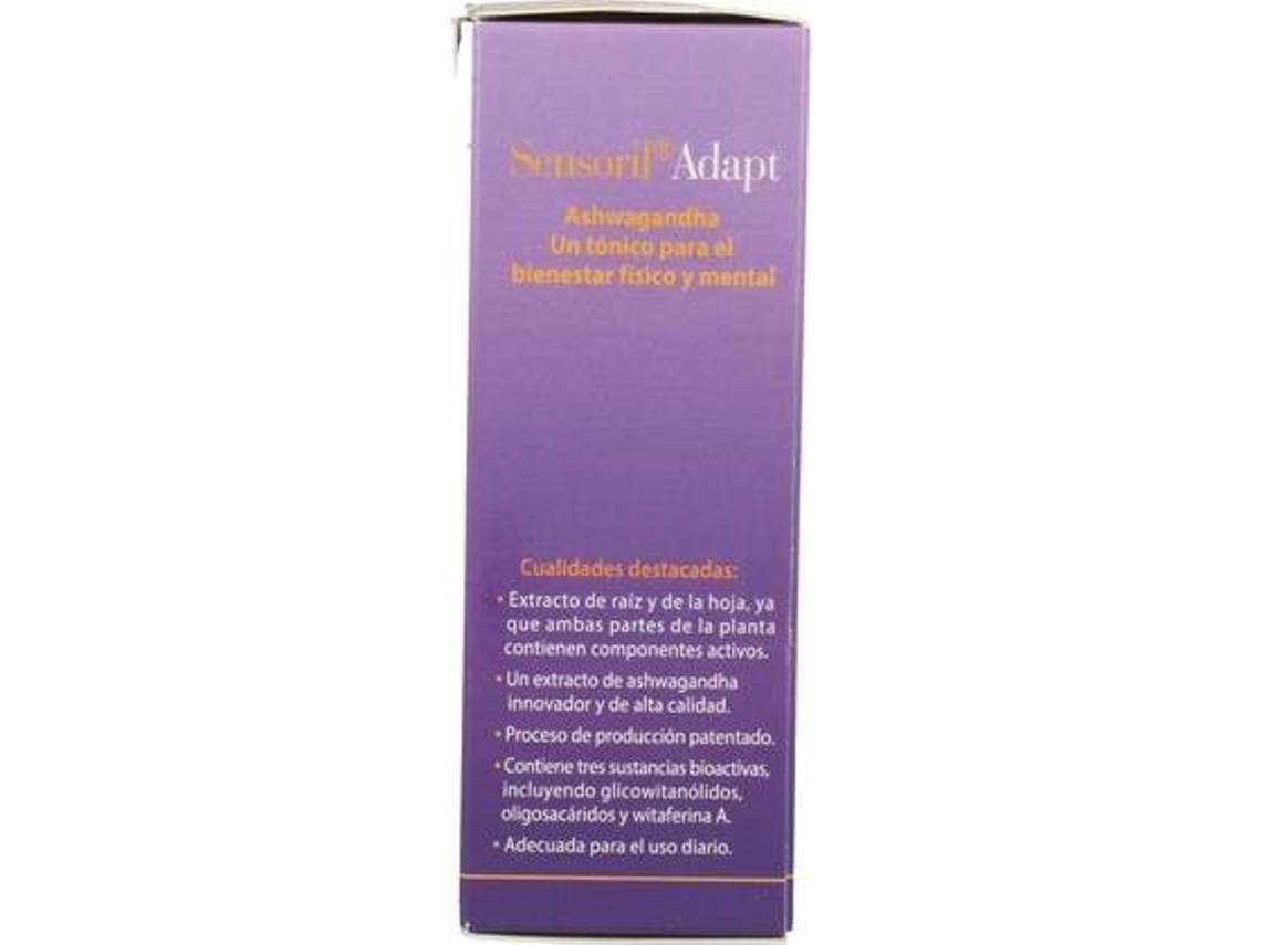 Suplemento Alimentar 100% NATURAL Sensoril Adapt Ashwagandha (60 ...