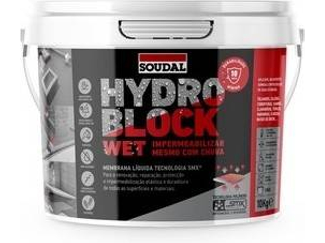 Impermeabilizante SOUDAL Hydro Block Wet 10Kg Branco | Worten.pt