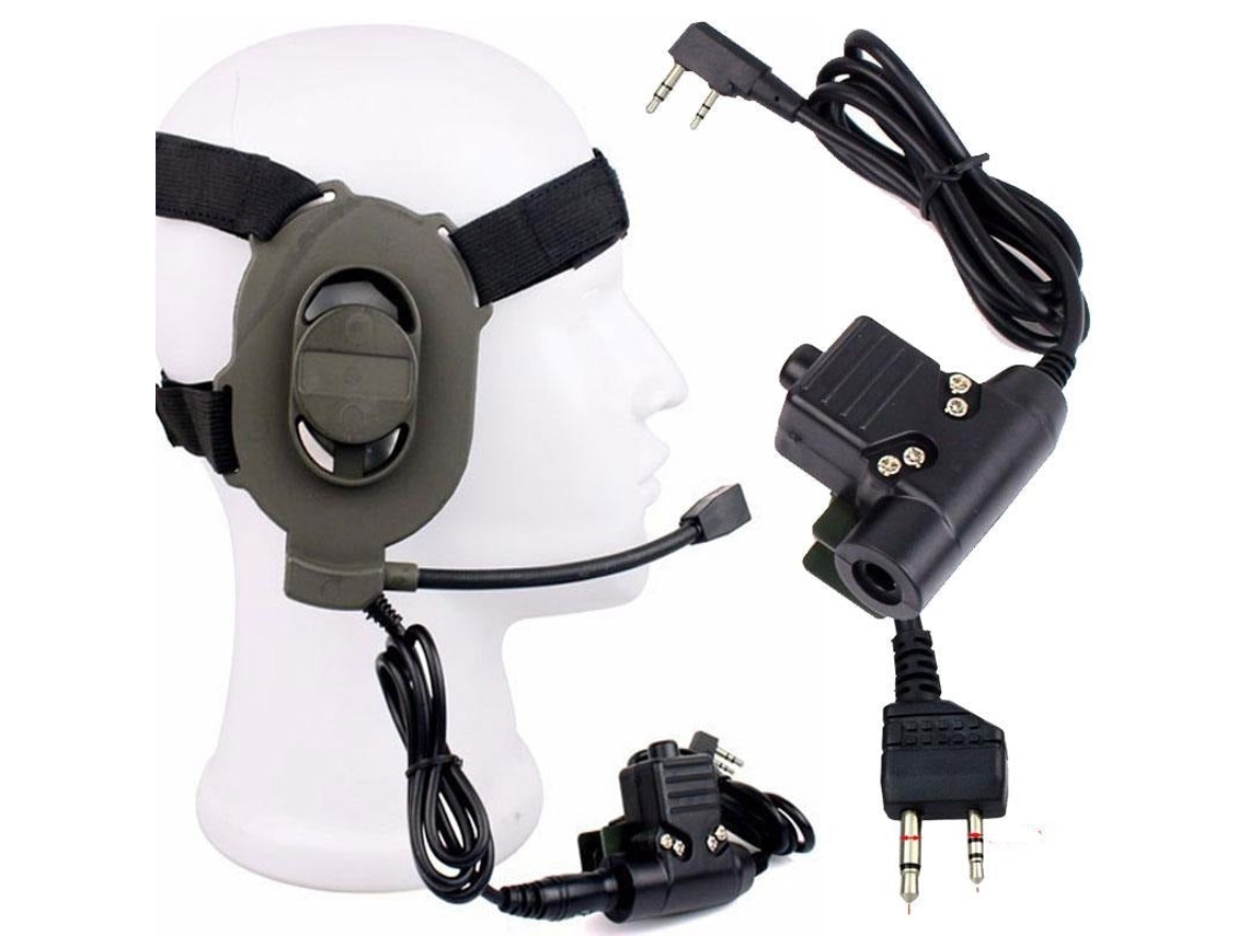 Tactical Bowman Elite Ii Auriculares com 2 Pinos Plug de Cabo Ptt ...