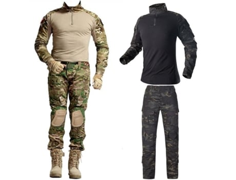 Airsoft paintball - camiseta tática e calça com uniforme de tiro pad ...