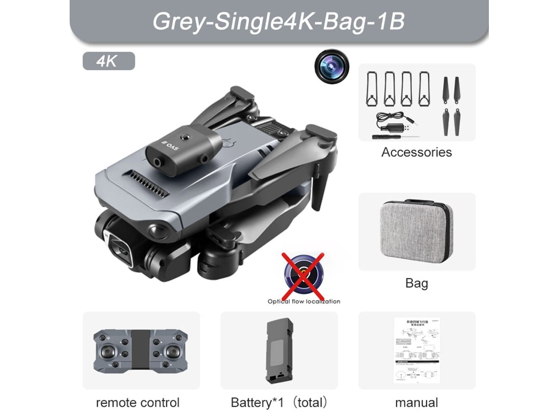 Drone ENZONS K6 Pro com Câmera Única 4K Prevenção de Obstáculos em 360 ...