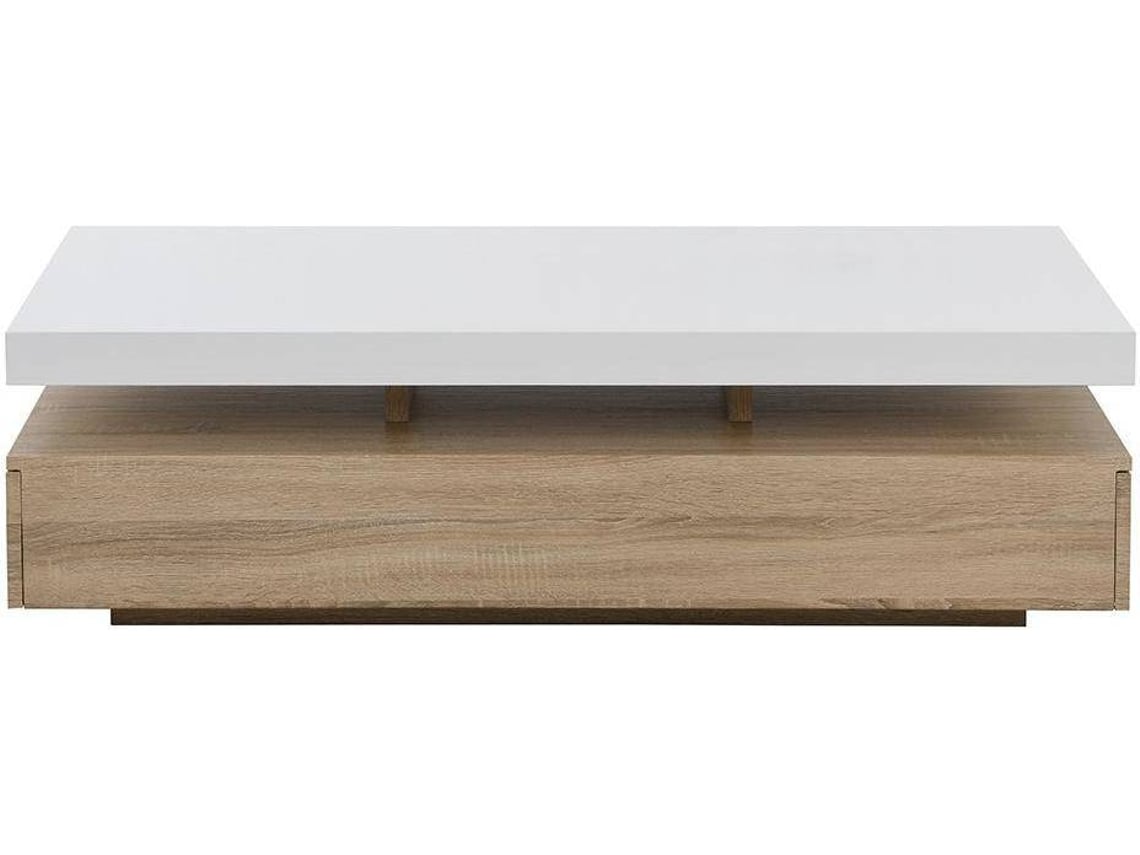 Mesa de Centro Fixa Felix VENTE-UNIQUE (Natural Claro e Branco - Aglomerado e derivados de ...