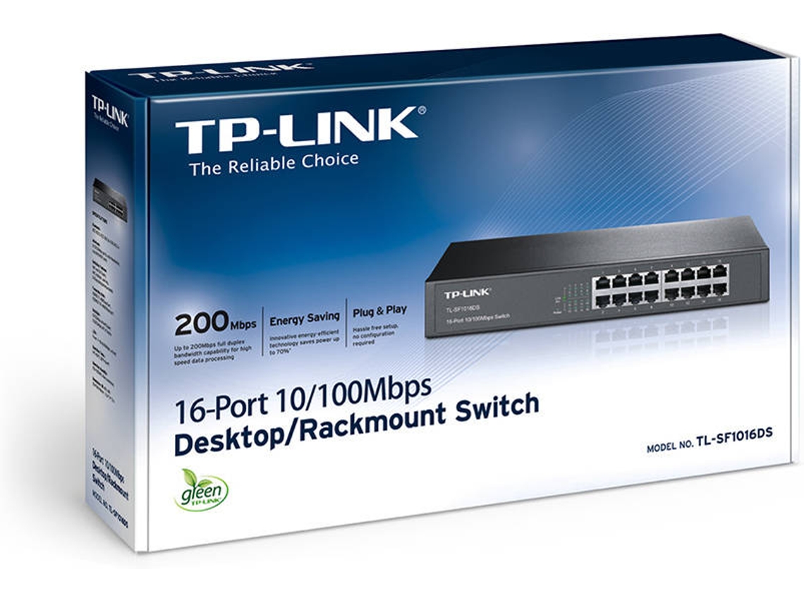 Switch TP-LINK TL-SF1016DS (16 Portas Fast Ethernet - 100 Mbps) | Worten.pt