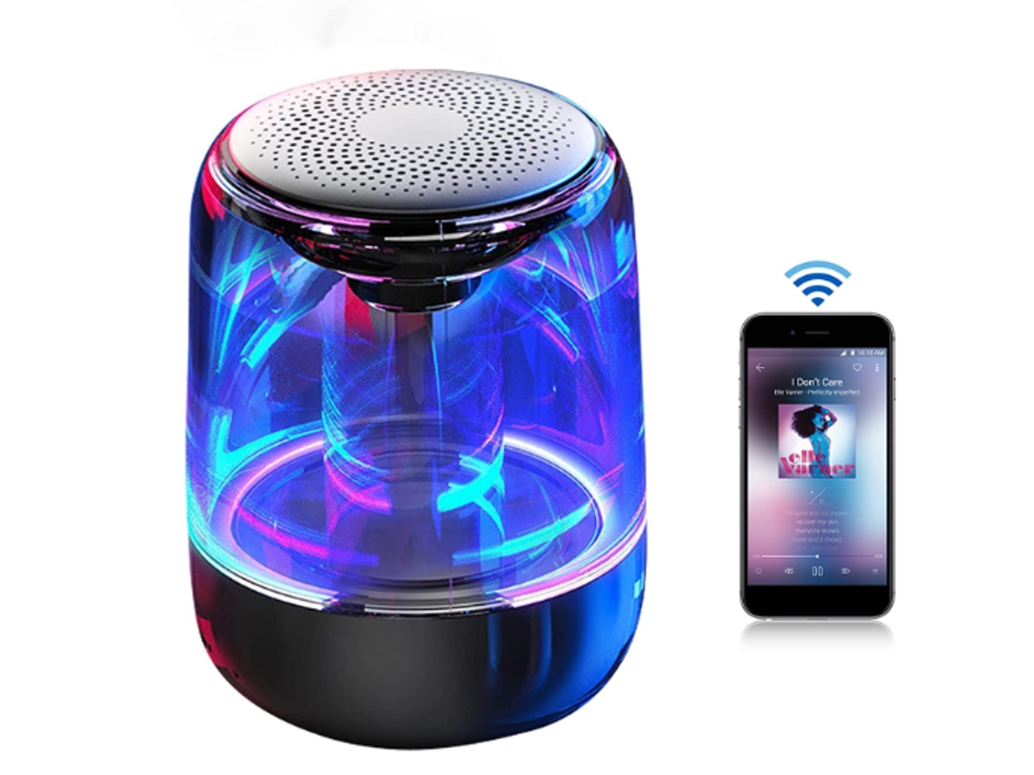 Alto-Falante Bluetooth Transparente Alto-Falante Sem Fio Bluetooth 5.0 ...