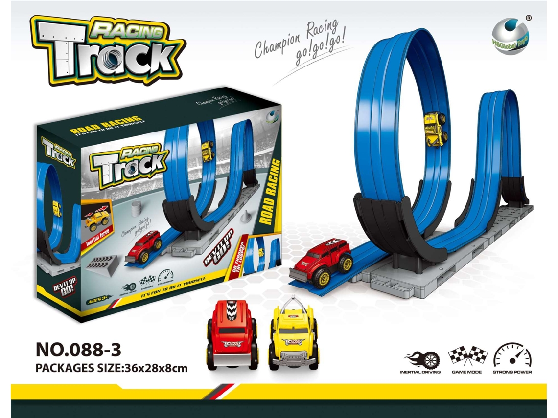 1:64 Scale Electric Double Remote Control Car Racing Track Toy Autorama ...