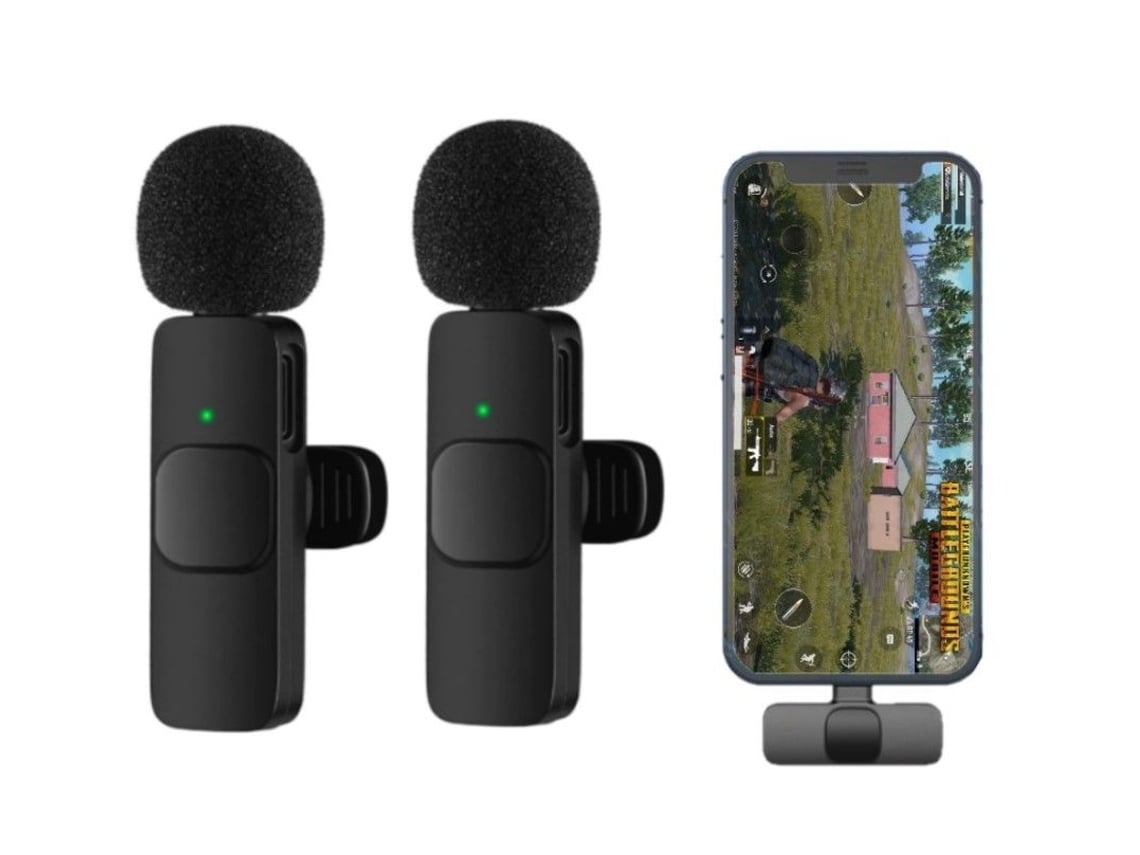 Kit 2 mini microfone Wireless Gamer com redução de ruido e baixa ...