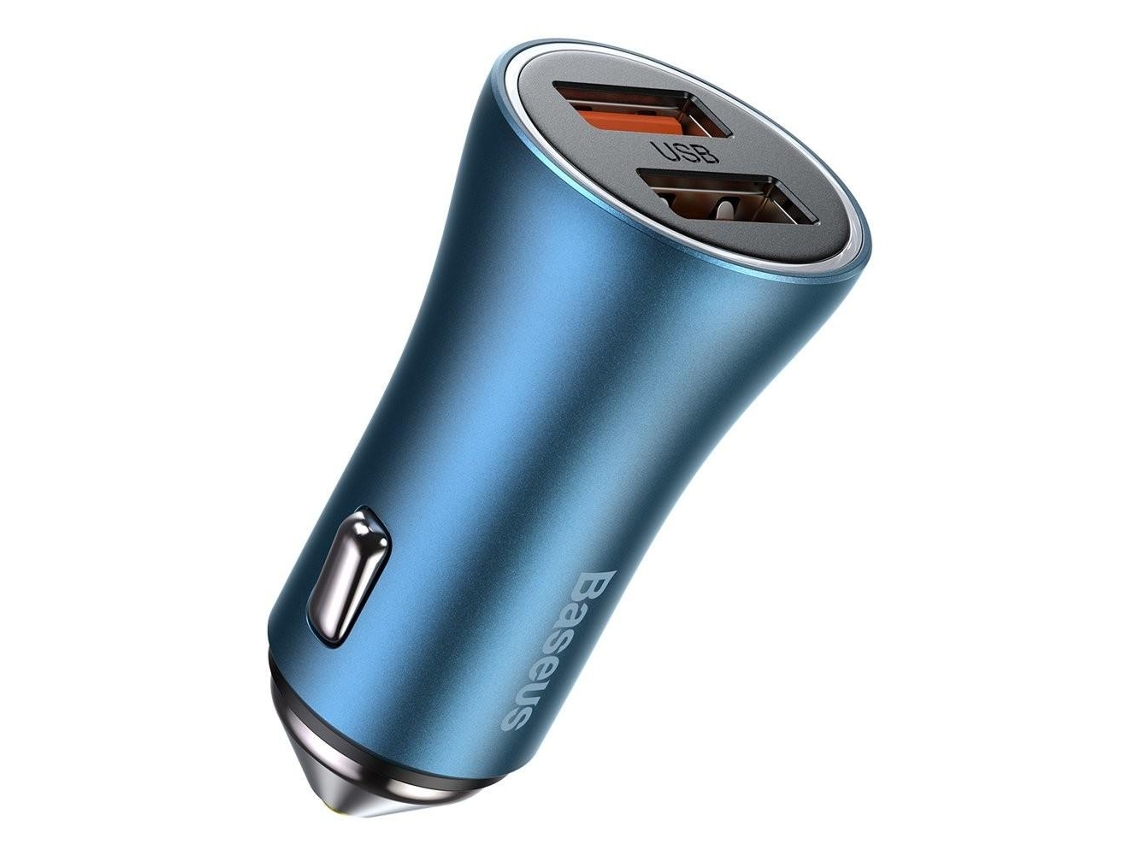 Carregador Isqueiro Baseus Ccjd-A03 40W 2X Usb Azul | Worten.pt