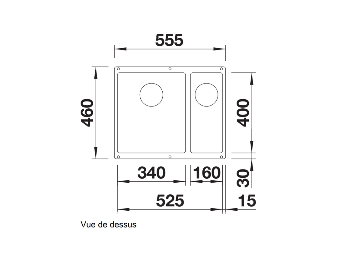 Lava-Loiça BLANCO Embutido 56 cm Preto 525986 | Worten.pt