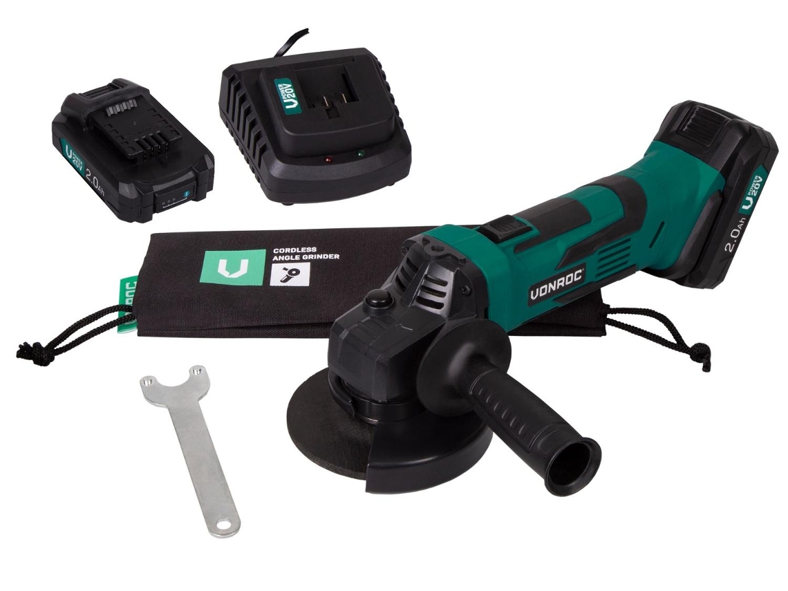 Rebarbadora VONROC Angular 20V 115Mm 2.0Ah Incl. 2 Baterias e ...