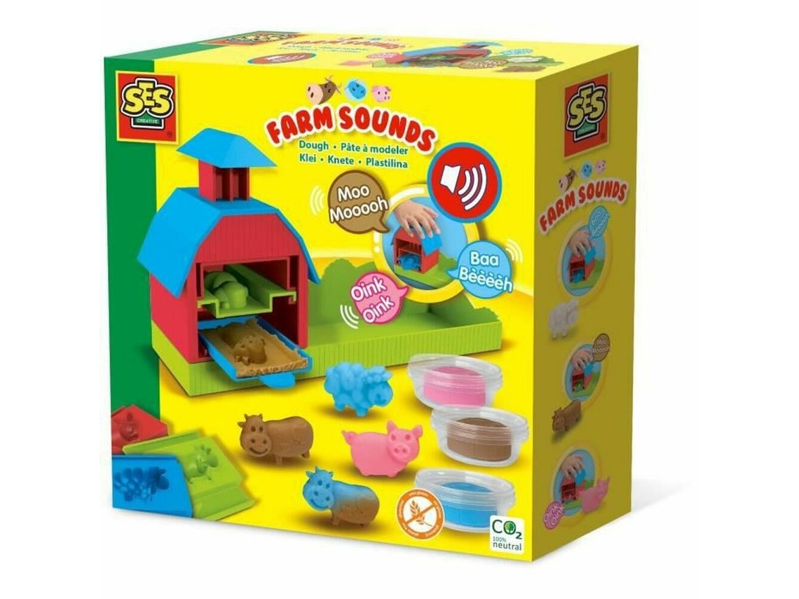 Plasticina SES CREATIVE Modeling Clay Sem Glúten com Som (Idade Mínima ...