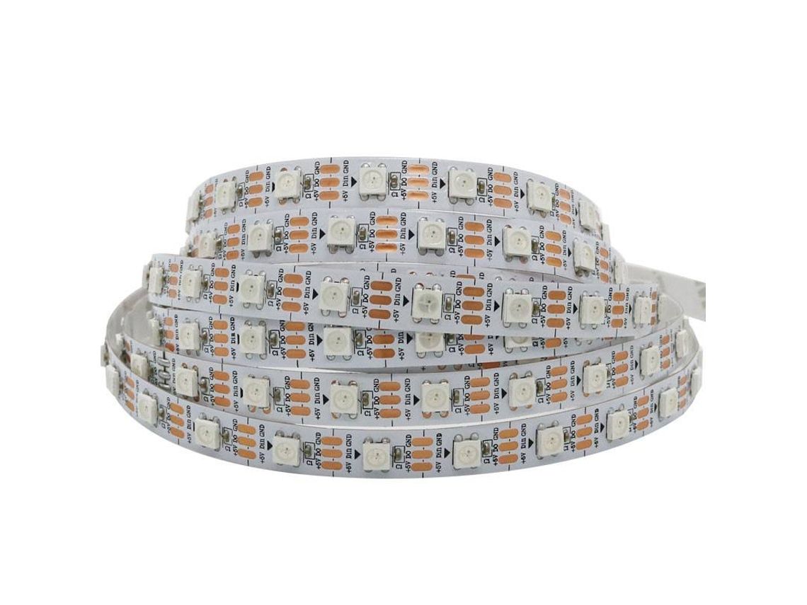 Fita Led Inteligente Ic Rgb 5V Dc 14,4W/M Ip20 60 Led/M Largura 10Mm 5 ...