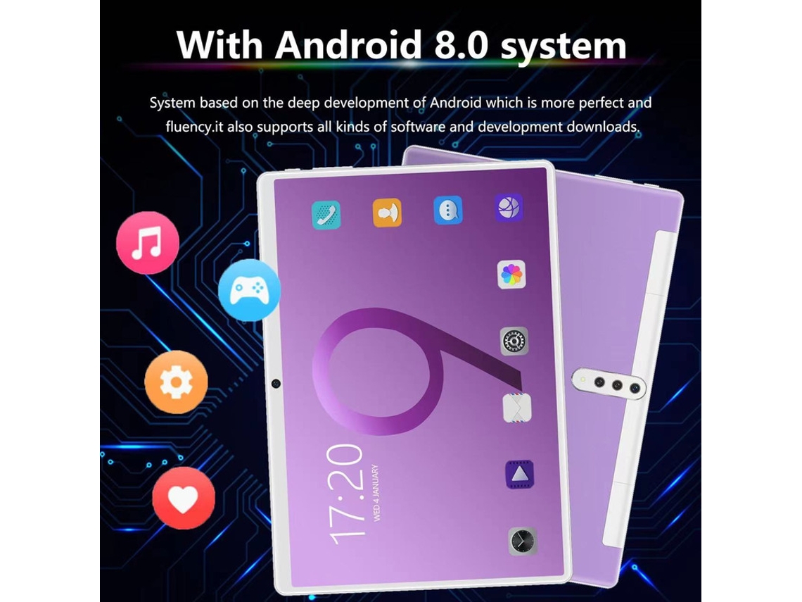 Tablet ENZONS X102 (10,1'' - 32 GB - 2 GB RAM - Roxo) | Worten.pt