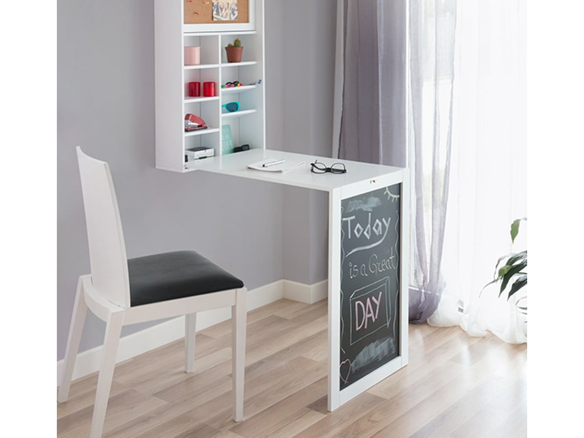 Secretária INNOVAGOODS Suspensa na parede Branco (50x80x18 cm) | Worten.pt