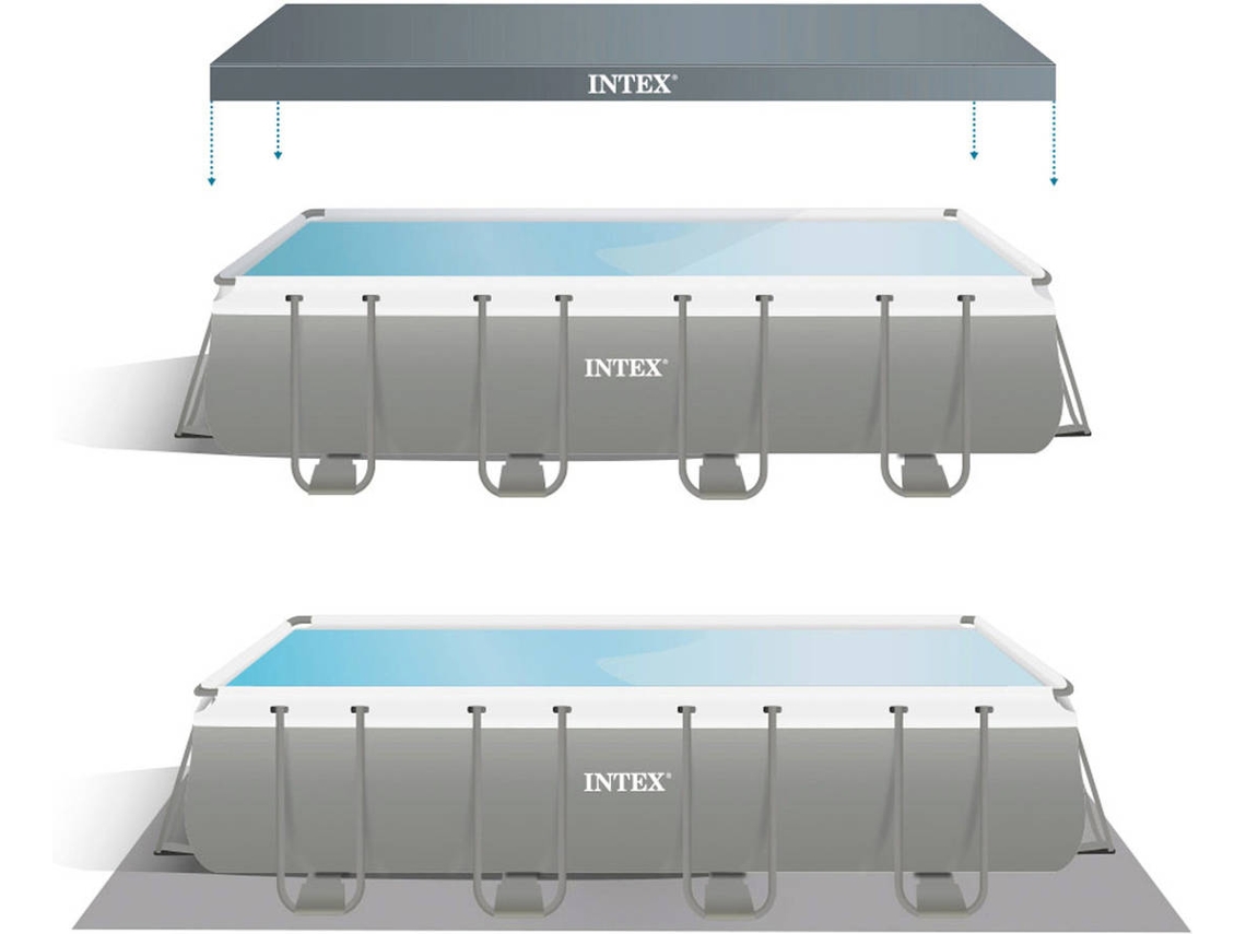 Piscina Tubular INTEX Ultra XTR Frame Retangular com Bomba (6 Pessoas ...