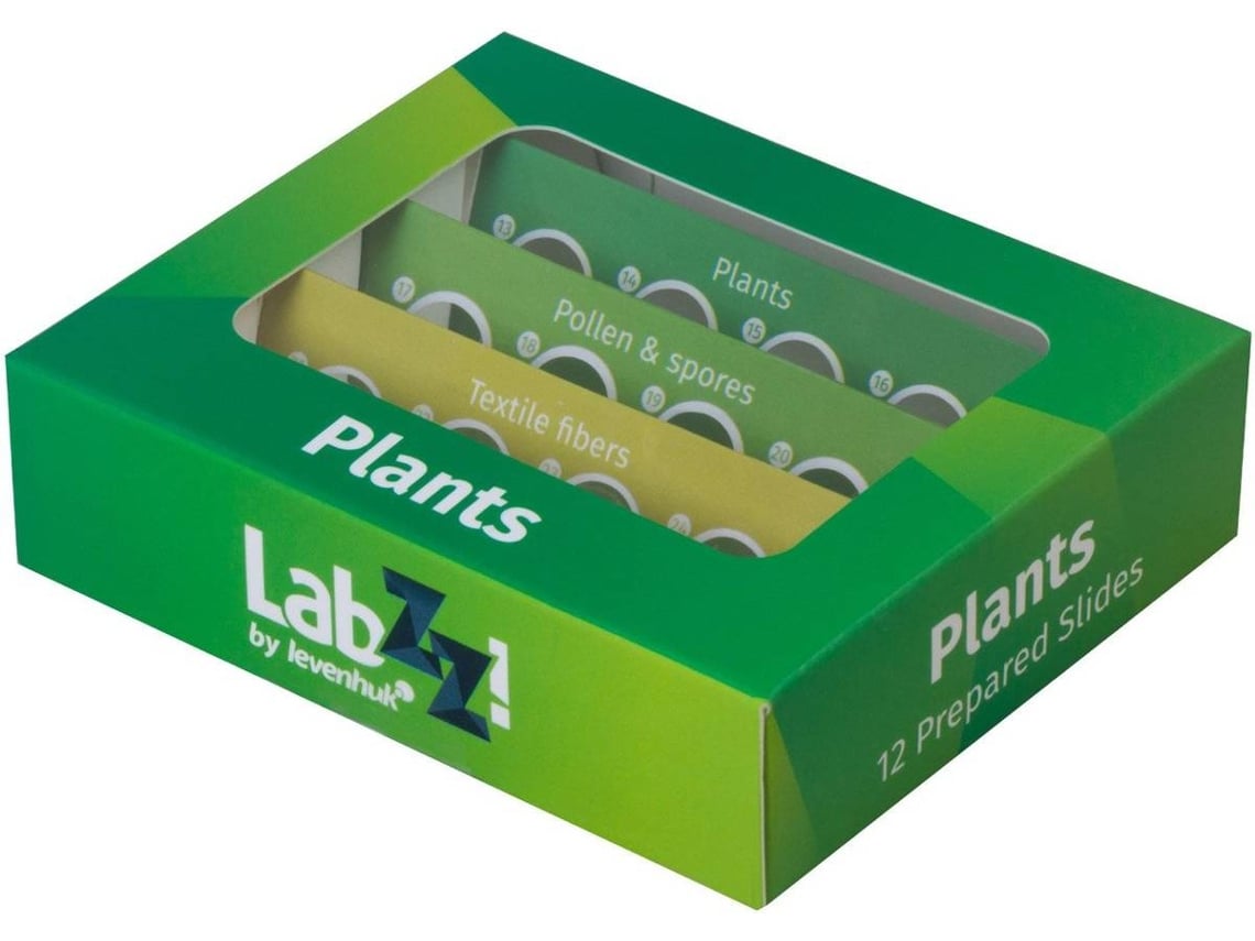 Lamelas Preparadas para Microscópio LEVENHUK LabZZ P12 com Plantas ...