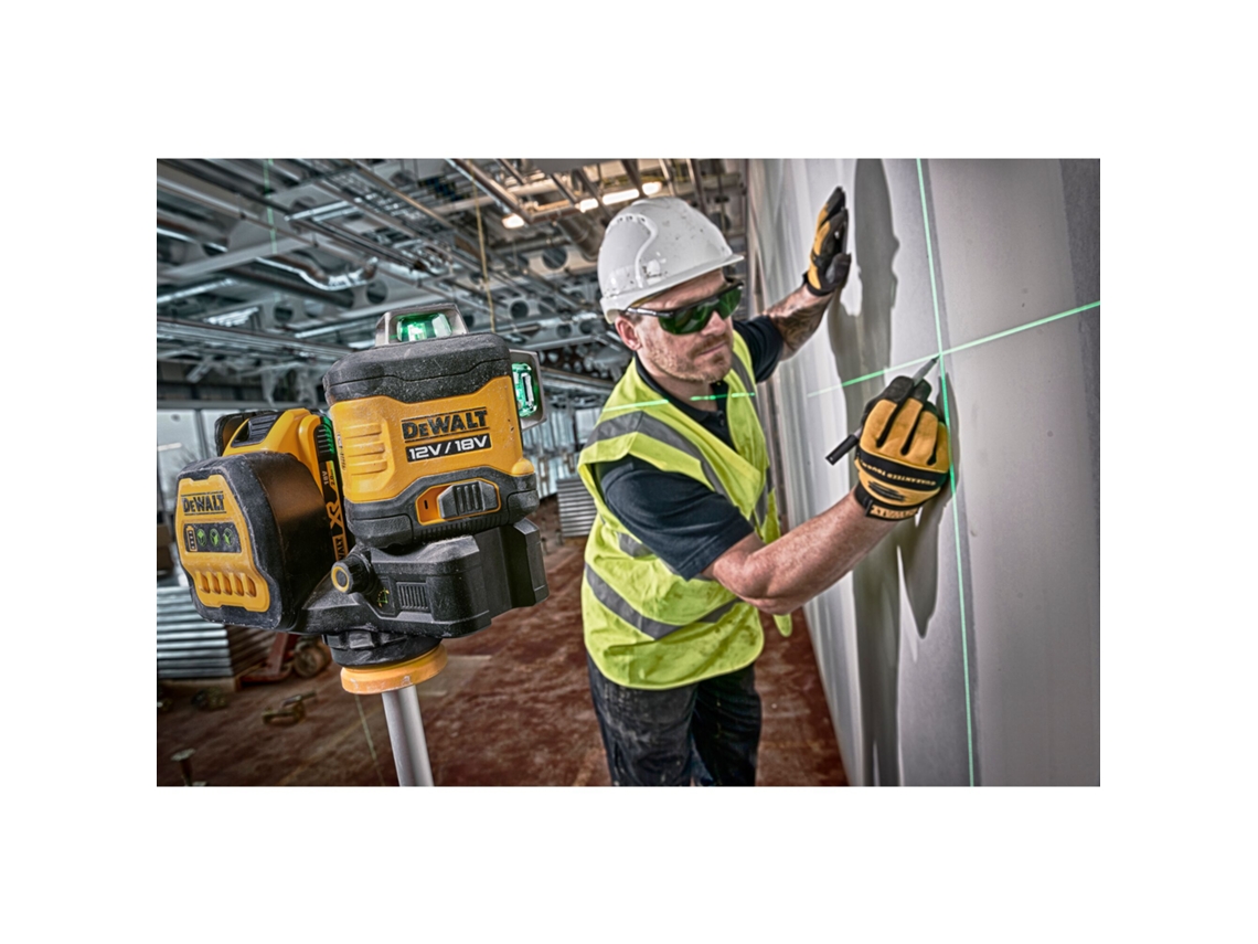 DEWALT Dce089D1G18-Qw Nível Laser Autonivelante Verde Com 3 Linhas 360 ° Xr 18V / 12V Com ...
