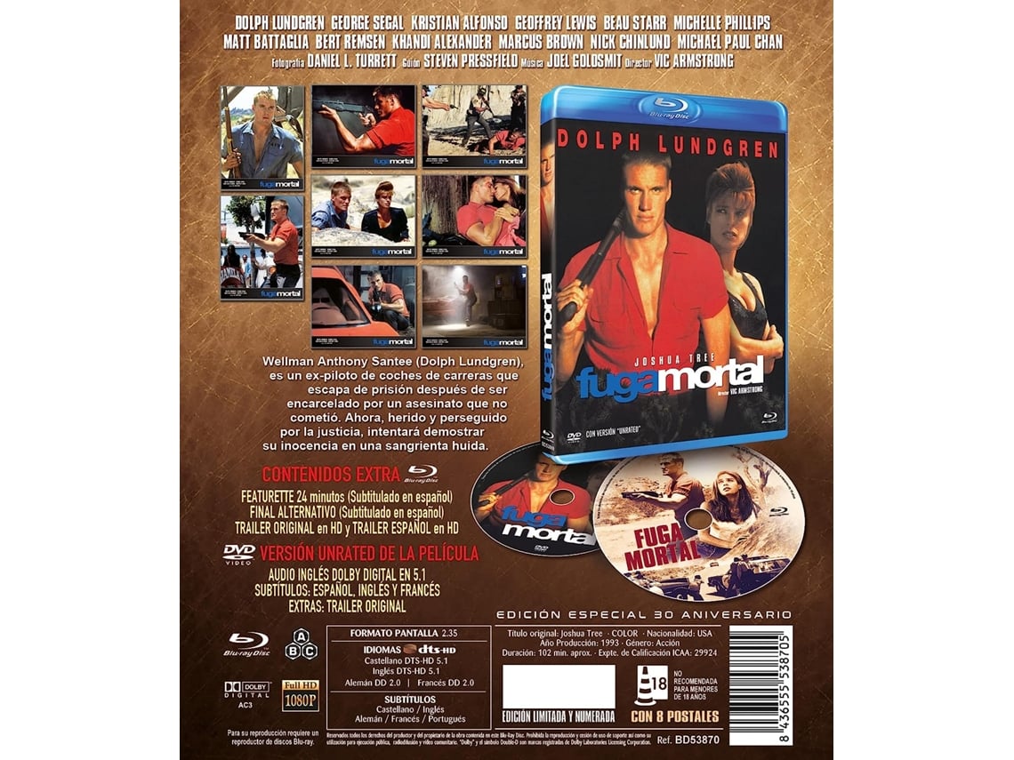 Blu Ray Joshua Tree Army Of One 1993 - Fuga Mortal Edición Limitada Y ...