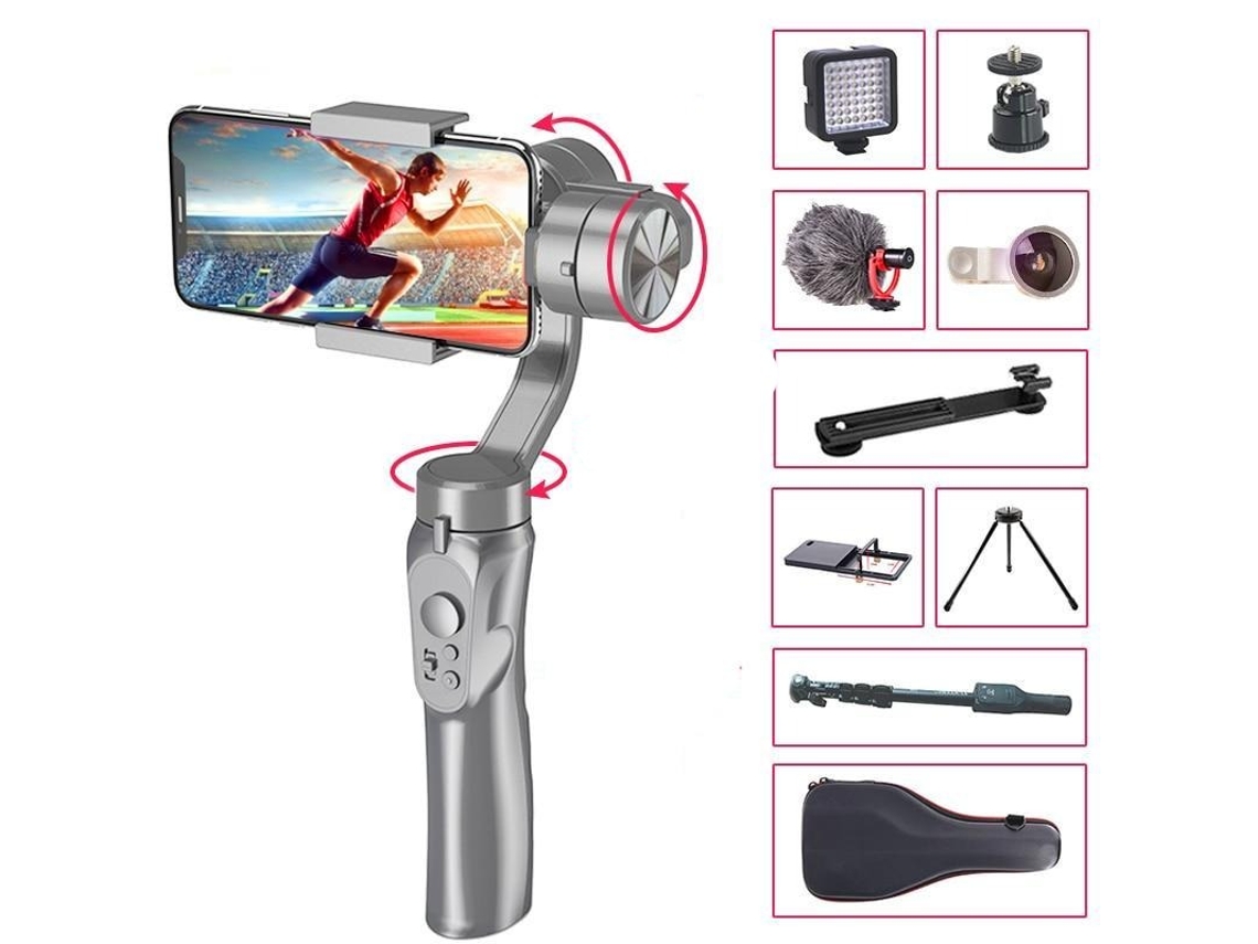 Estabilizador de Gimbal SLOWMOOSE Portátil de 3 Eixos para Smartphone ...
