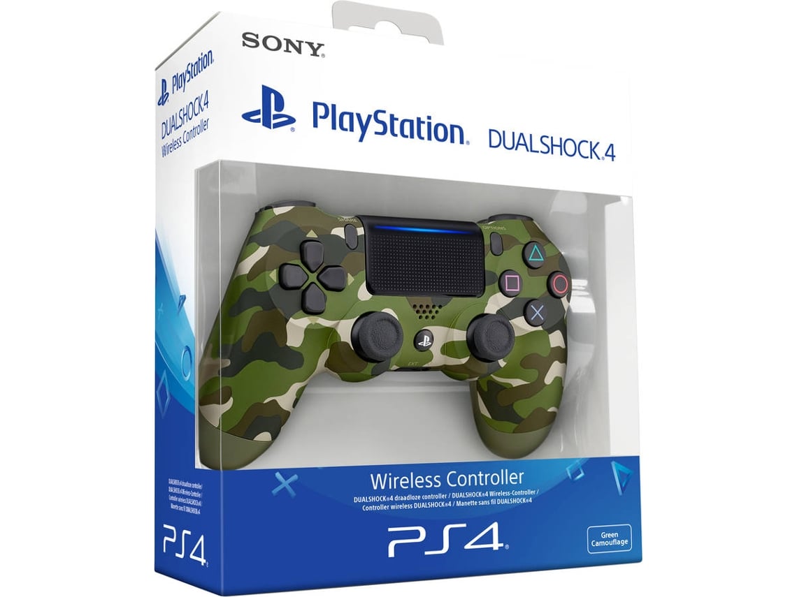 Comando SONY DualShock V2 Green Camouflage para PS4 (Wireless) | Worten.pt