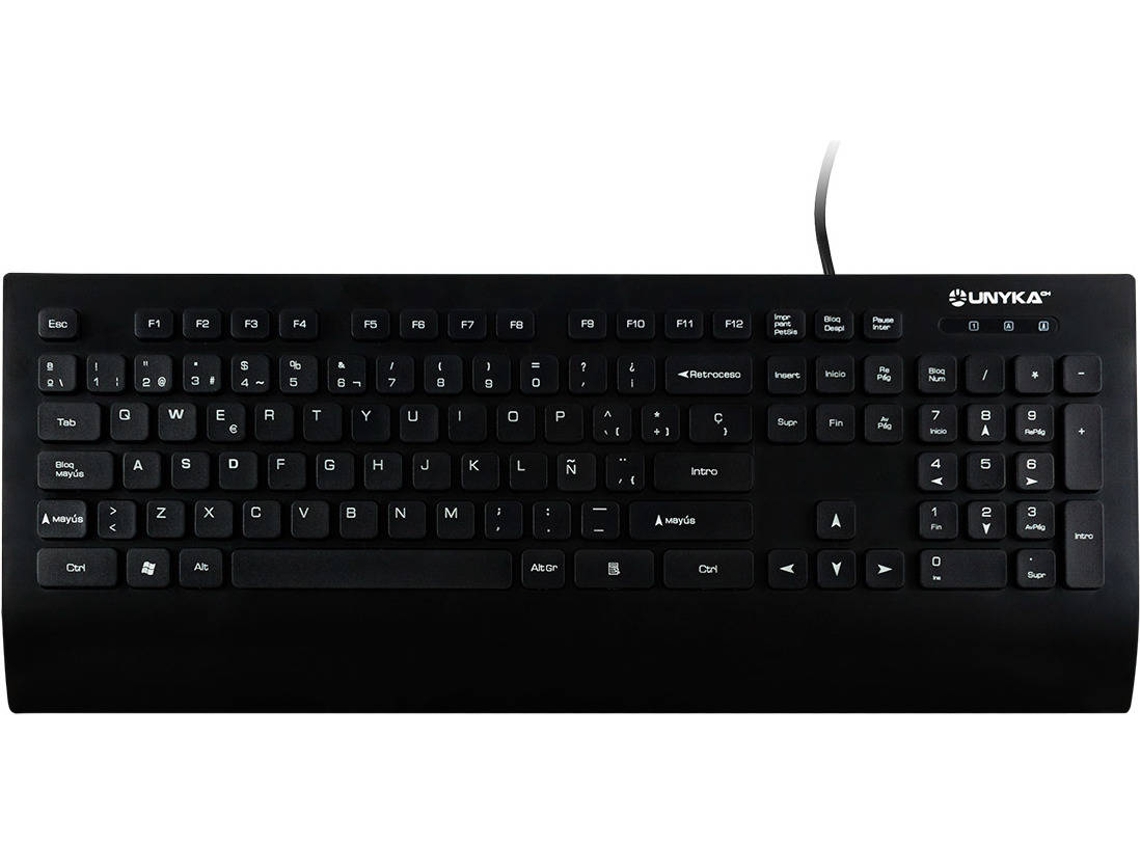 Teclado UNYKACH QWERTY USB Preto | Worten.pt