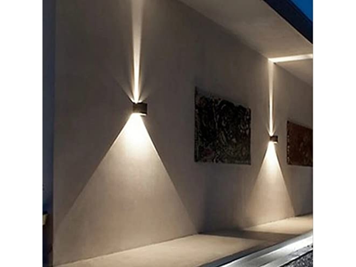 Apliques Parede Led 2 Peças de 12W Parede Led Acende e para Baixo Ip65 ...