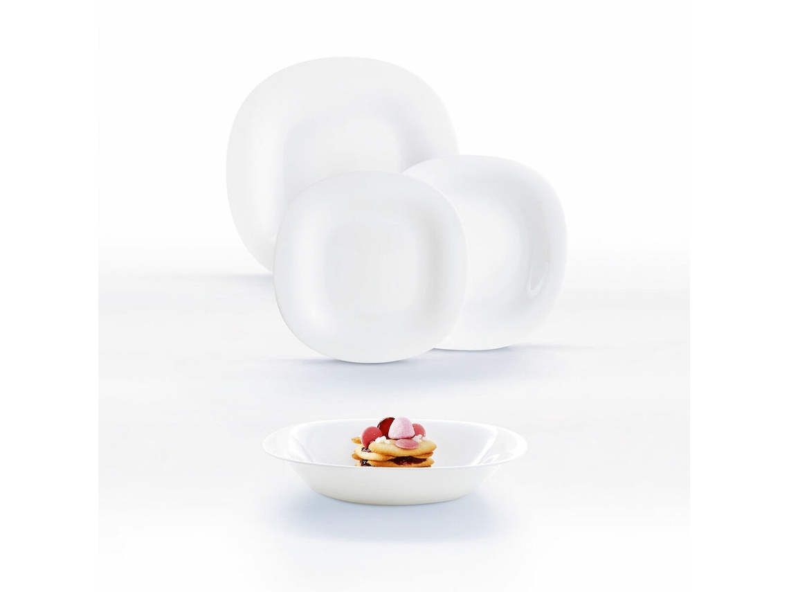 Conjunto de Louça LUMINARC Carine Branco Vidro 18 Peças | Worten.pt