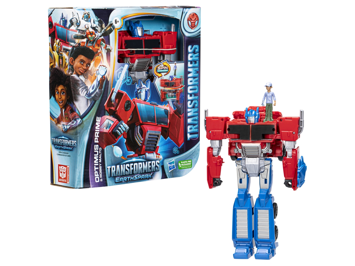 Transformáveis TRANSFORMERS Toys Earthspark Spin Changer Optimus Prime ...