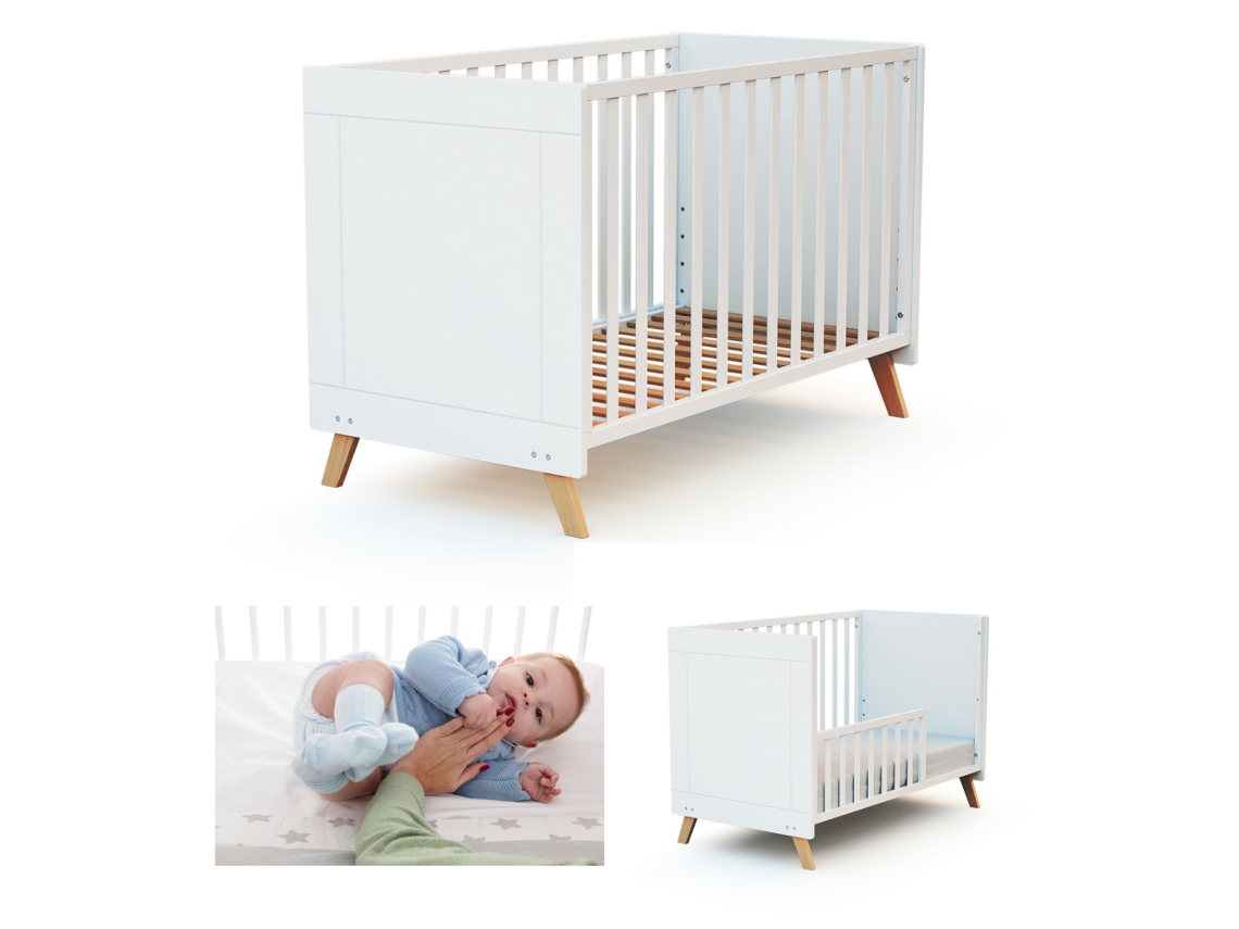 Berço Co-Leito Sakura Transformável Em Cama Kit De Calhas Incluído COOL ...