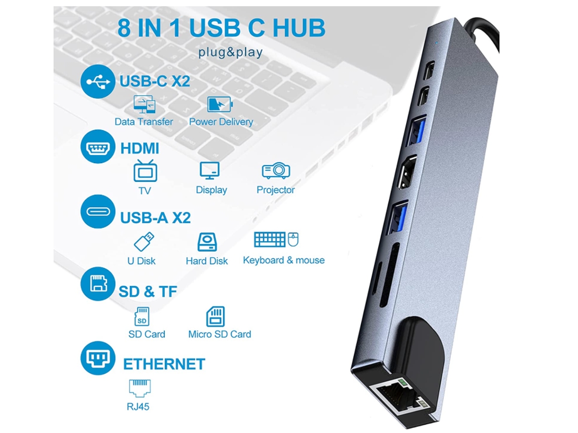 Adaptador Hub Usb C CHRONUS HDMI1218-Y30 Cinzento | Worten.pt