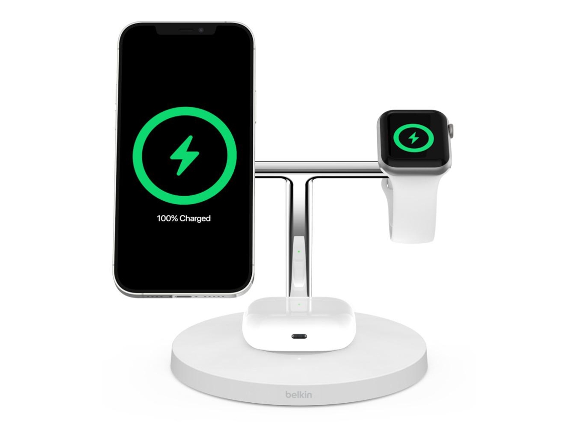 Carregador Wireless BELKIN WIZ009VFWH 3 em 1 Branco | Worten.pt