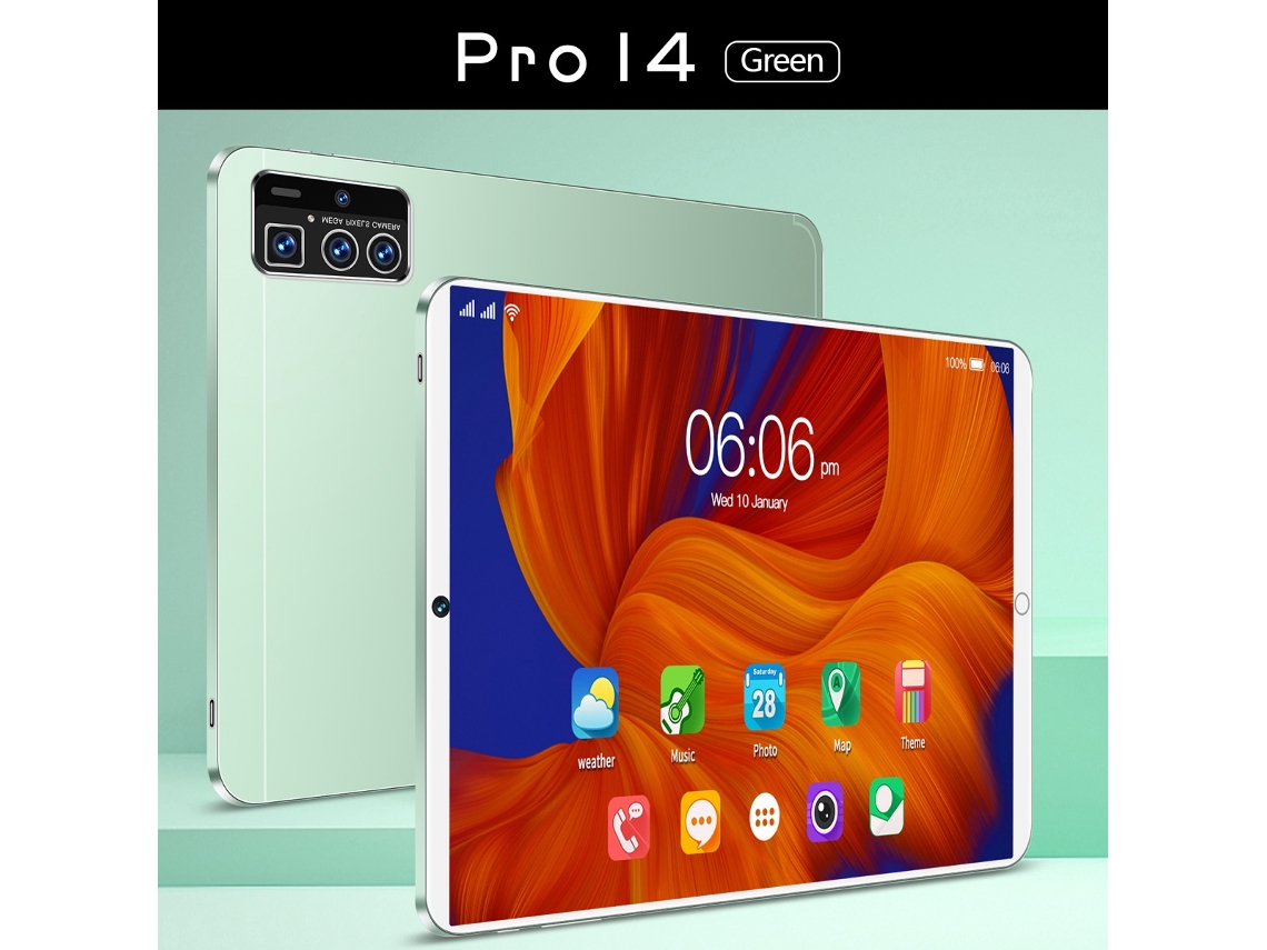 Tablet PRITOM 14PRO + Teclado Bluetooth + Capa de Couro + Auriculares ...