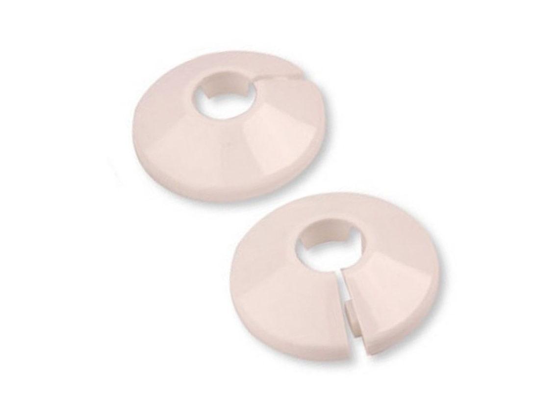 2 Peças de Revestimento em PVC Branco para Tubo de Radiador de 15 mm ...