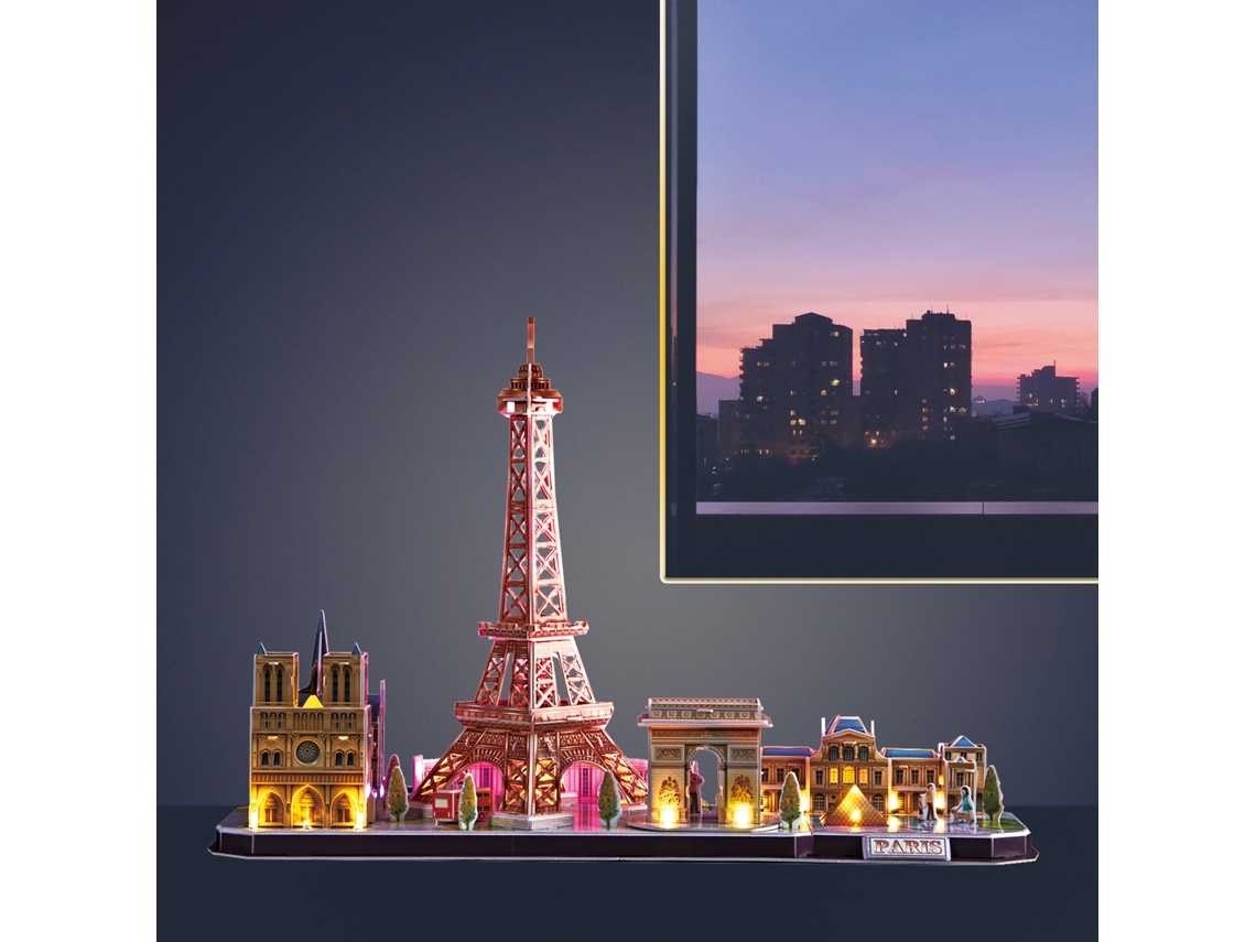 Puzzle 3D Torre Eiffel Paris Led (8 anos - 115 peças) | Worten.pt