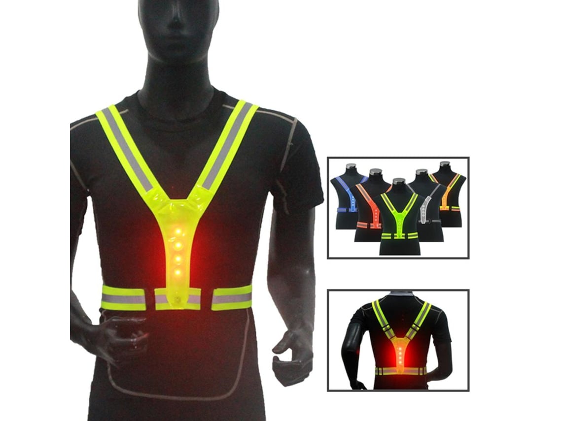 Coletes Refletores SLOWMOOSE Elástico Ajustável Preto e Branco (Tamanho ...