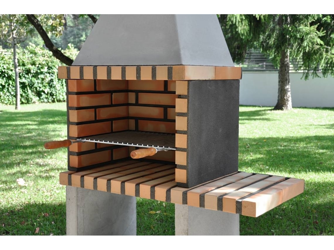 Churrasqueira MOVELAR Niza/Zon Plus 1 com Mini Bancada (Tijolo Matizado - 91x46x186 cm) | Worten.pt