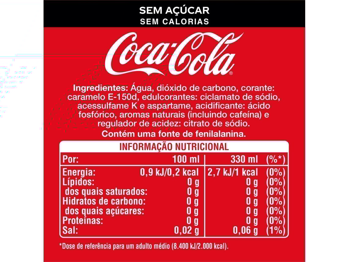 Coca-Cola Sem Açúcar Lata 330 ml | Worten.pt Coca-Cola Sem Açúcar Lata 330 ml | Worten.pt