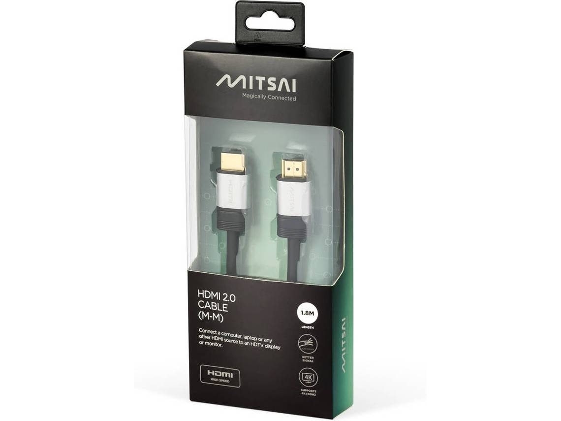 Cabo HDMI MITSAI (Caixa Aberta - 2.0 - 1.8m - Preto) | Worten.pt