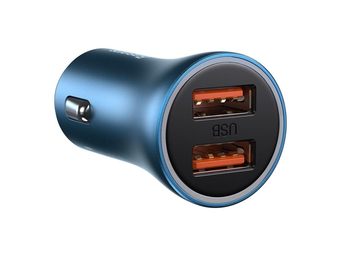 Carregador Isqueiro Baseus Ccjd-A03 40W 2X Usb Azul | Worten.pt