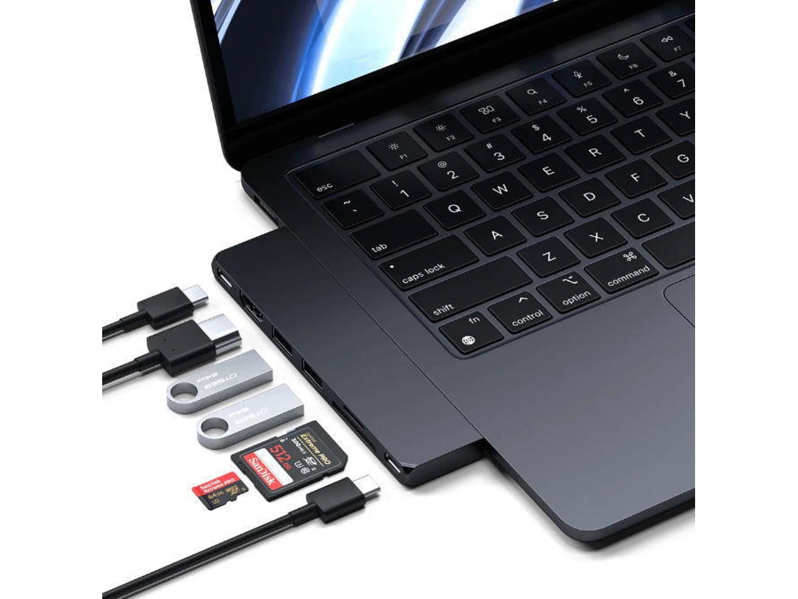 Adaptador Satechi USB-C Pro Hub Slim Preto | Worten.pt