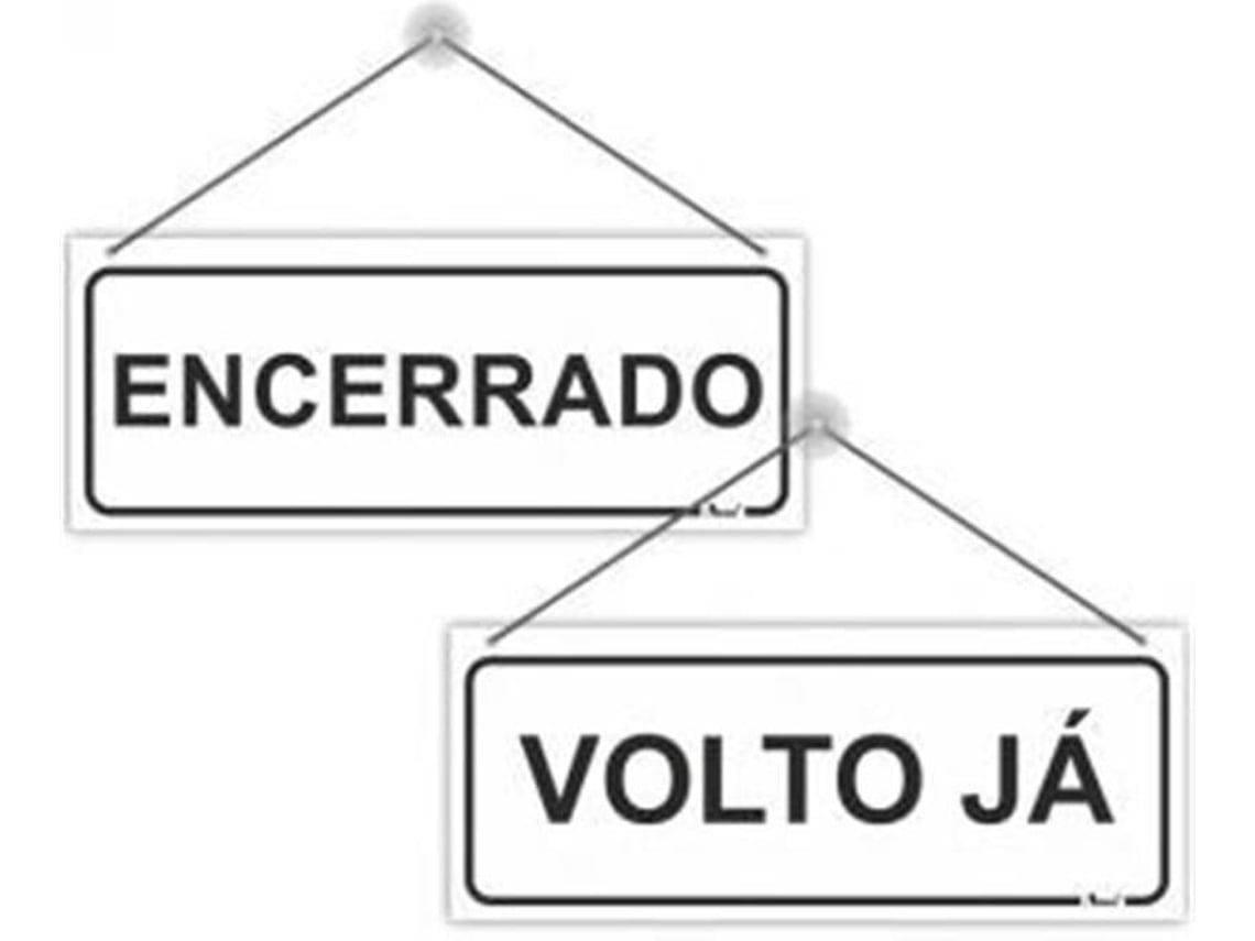 Placa VALPEC PVC Encerrado/Volto Ja | Worten.pt