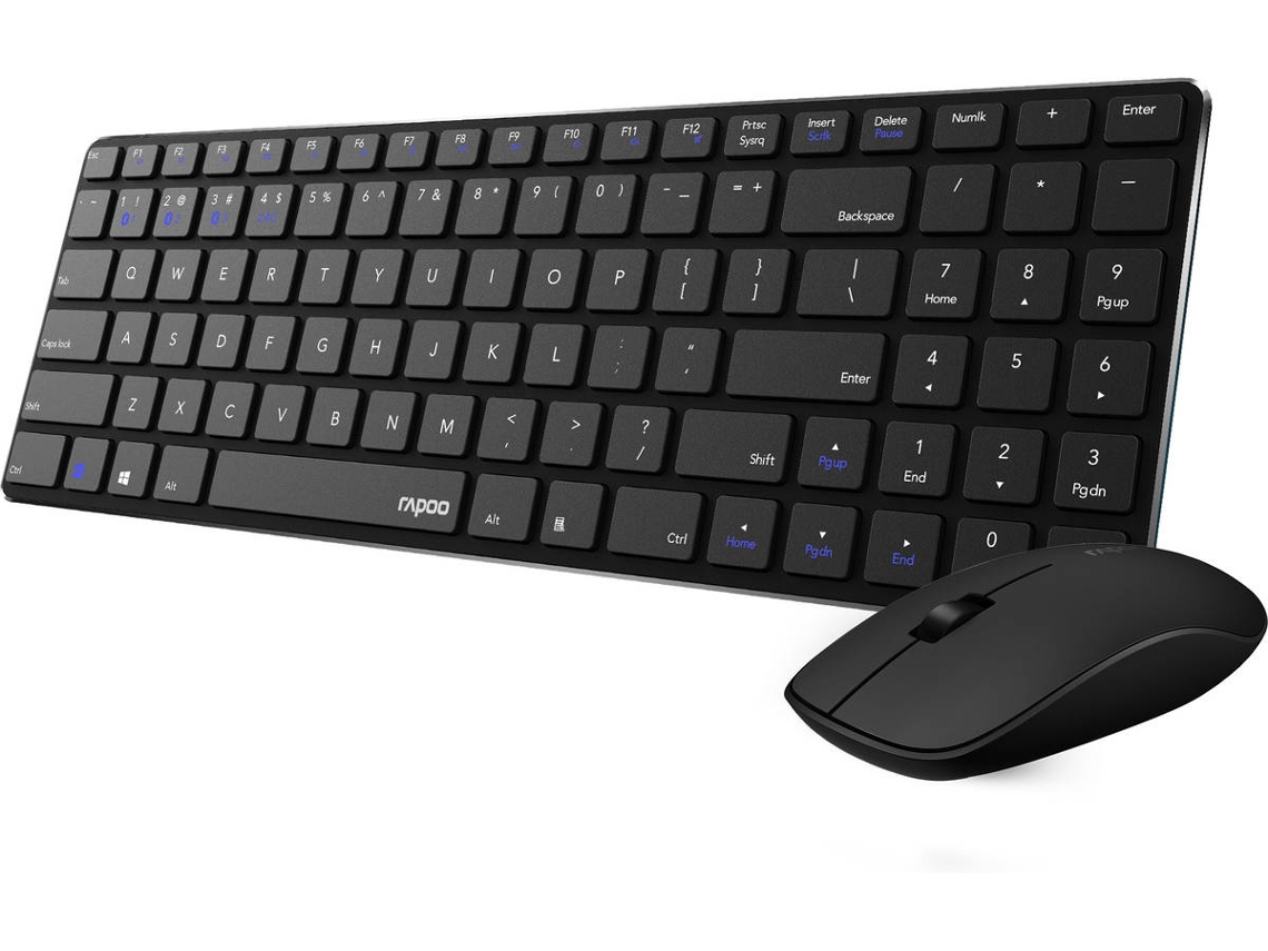 Teclado + Rato RAPOO 9300m (Bluetooth - 1300 dpi - Ótico - Layout ...