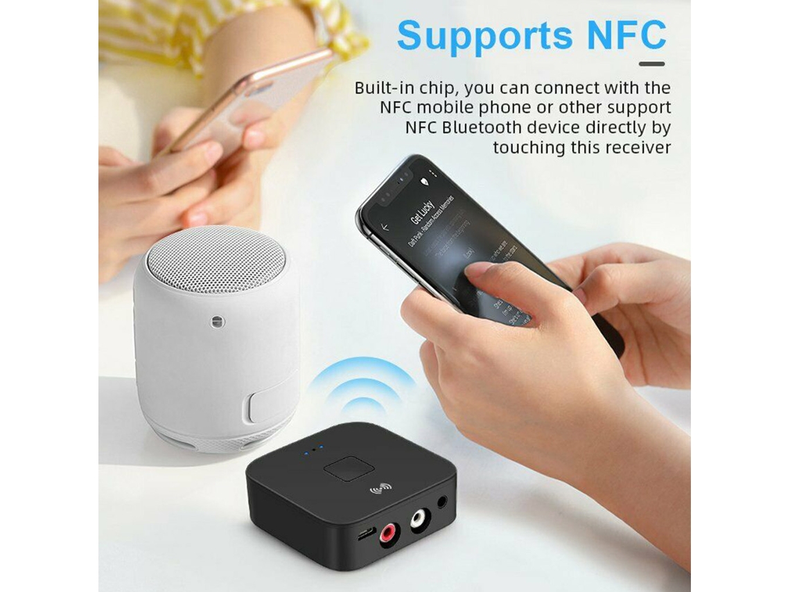 Receptor de Áudio Rca Bluetooth 5.0 Aptx 3,5 Mm Aux Jack Música ...