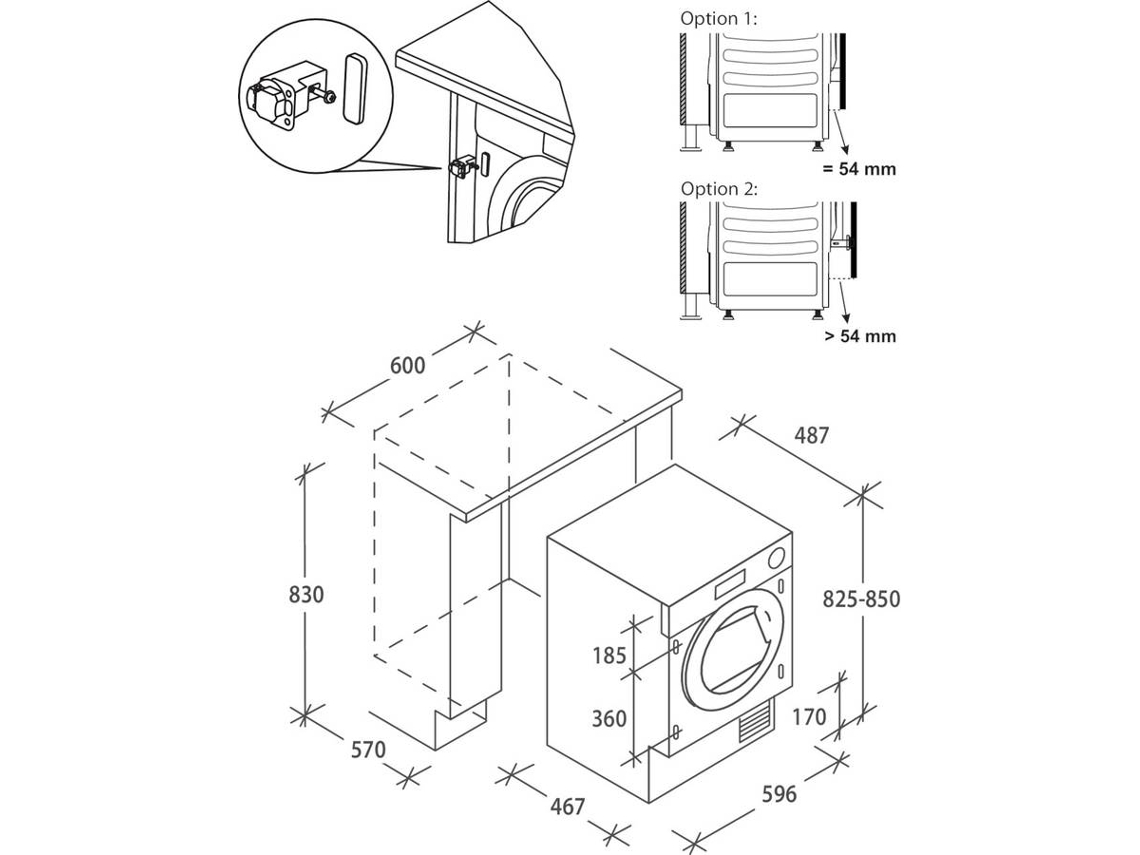 Máquina de Secar Roupa Encastre HOOVER BHTD H7A1TCE-S (7 kg - Bomba de ...