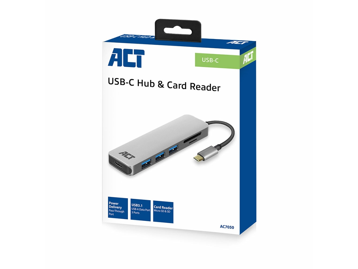 Hub ACT Ac7050 USB-C Hub 3 Port | Worten.pt